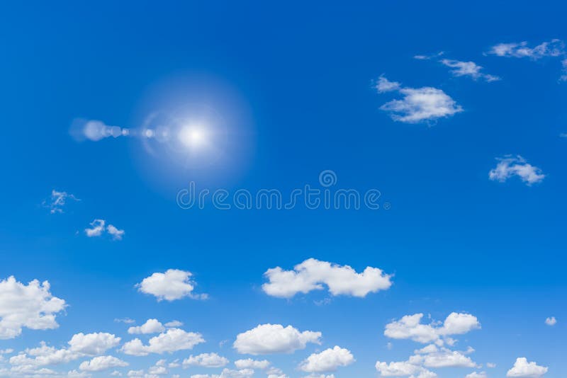 Blue Sky and Clouds with Daylight Natural Background. Vintage Color ...