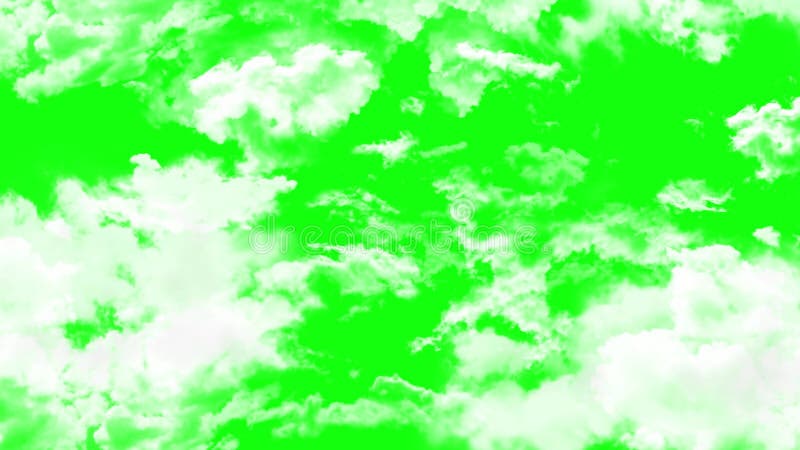 Beautiful Blue Sky with Clouds Loop Animation Background Green Screen ...