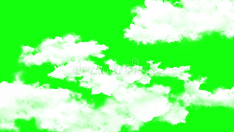 Beautiful Blue Sky with Clouds Loop Animation Background Green Screen ...