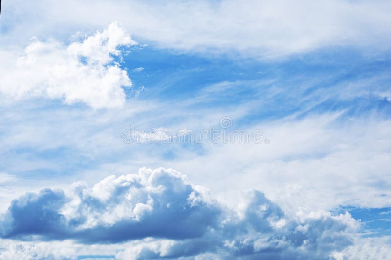 Beautiful Blue Sky with Clouds before Rain. Stock Image - Image of ...