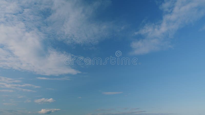 Beautiful Blue Sky with Cumulus and Cirrocumulus on Different Layers ...
