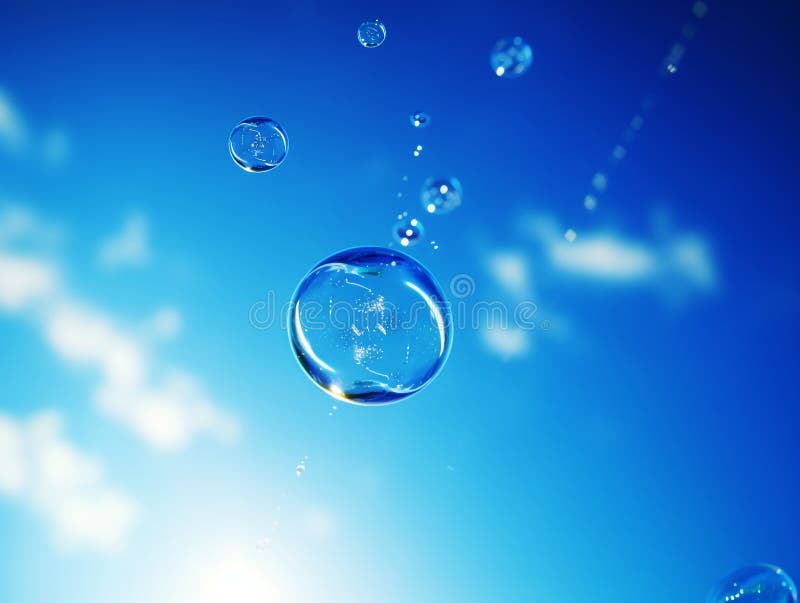 Beautiful Blue Sky with Dripping Dew Stock Illustration - Illustration ...