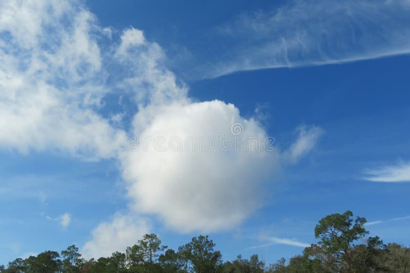 Blue sky with round cloud stock image. Image of color - 204926953