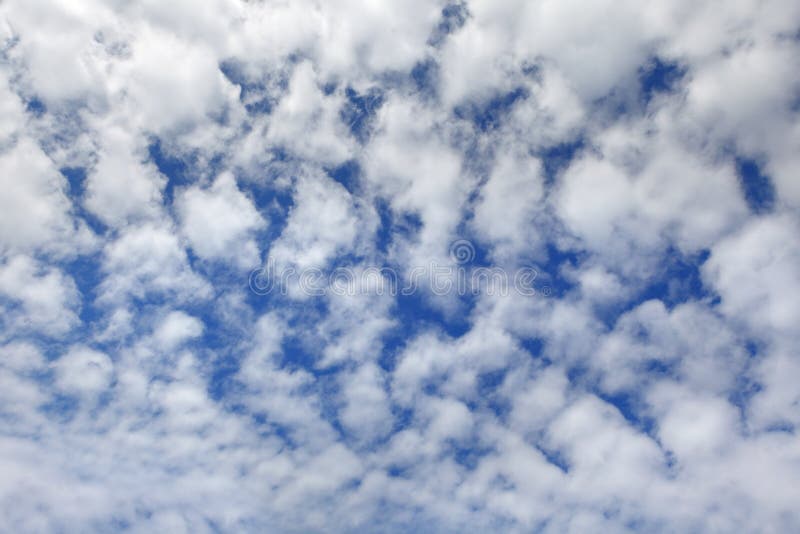 Beautiful Blue Sky with Small White Clouds. Stock Image - Image of ...