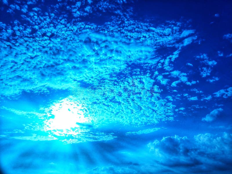 Beautiful Blue Sky and Spectrum of Light Editorial Photography - Image ...