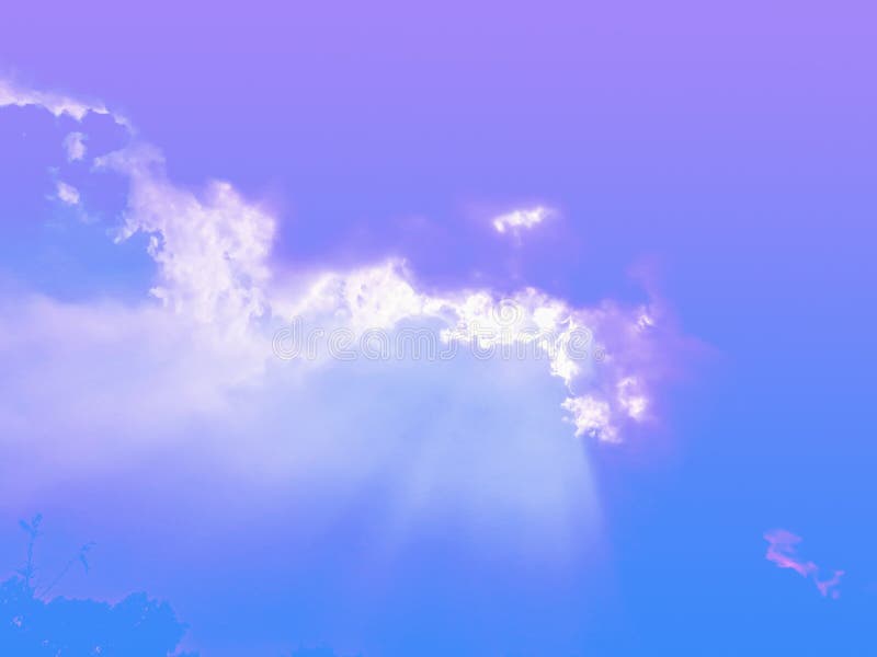 Beautiful Blue Sky with Sun Rays Stock Image - Image of idyllic, scene ...