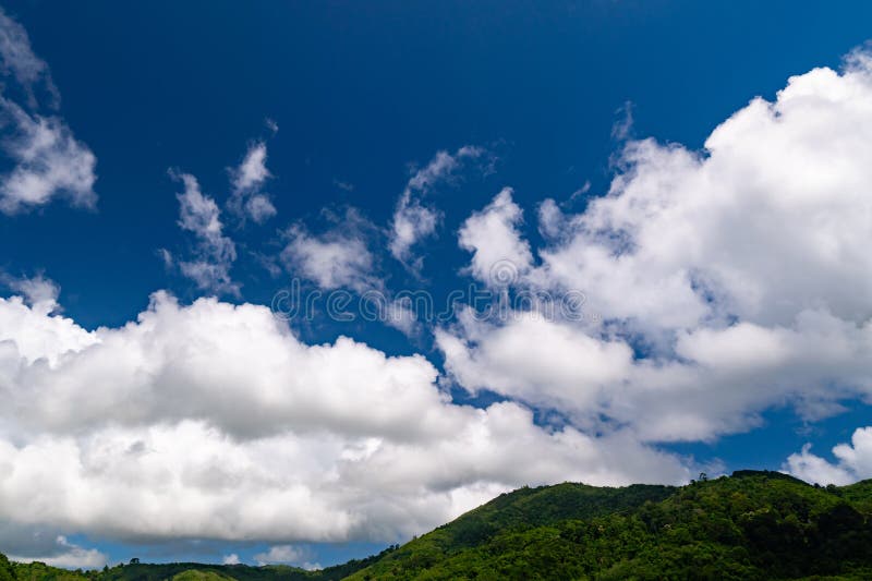 Beautiful Blue Sky White Clouds Nature Environment Background Stock ...