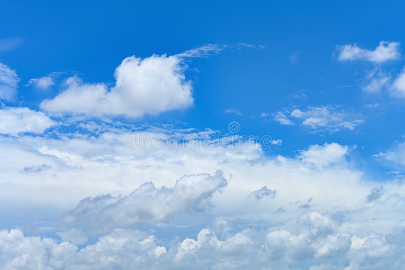 Beautiful Blue Sky with White Clouds in Noon Time Horizontal ...