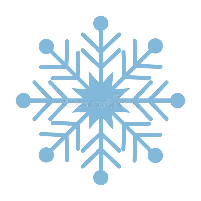 Beautiful Blue Snowflake. a Snowflake of Complex Shape. a Symbol of ...