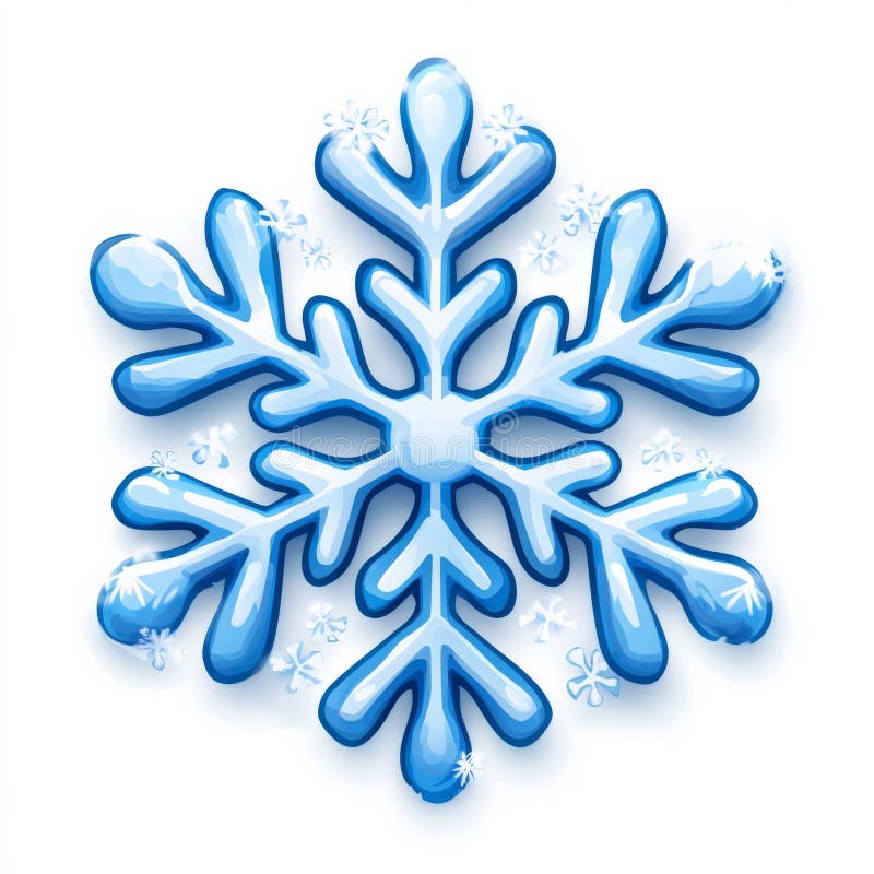 Beautiful Blue Snowflake Design Showcasing Intricate Patterns and ...