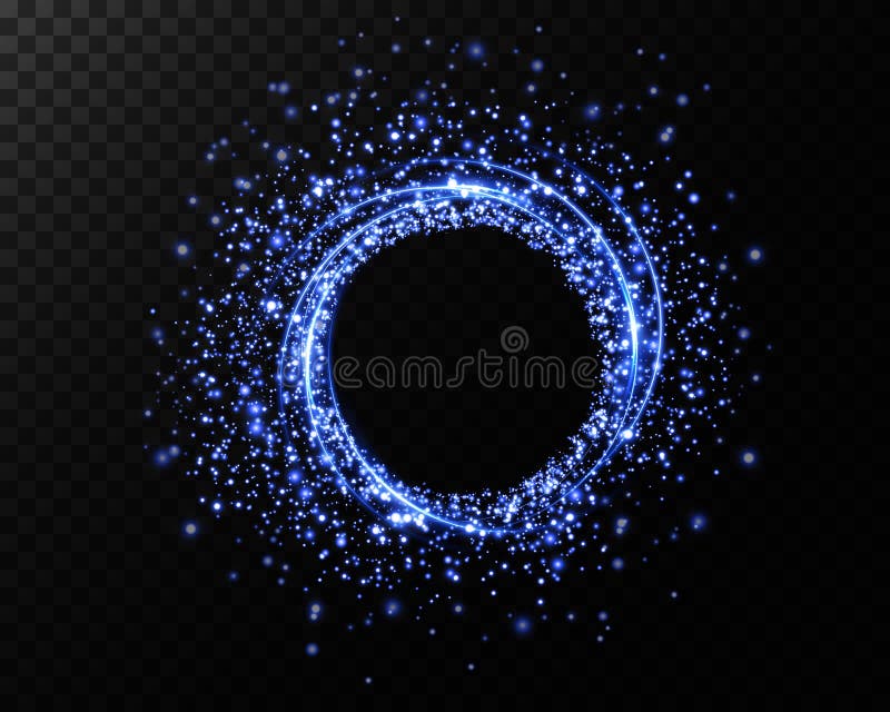 A Beautiful Blue Sparkling Circle Featuring a Mesmerizing Glittering ...