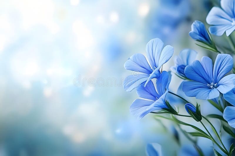 Beautiful Blue Spring Flowers with Blurry Background. Stock Image ...