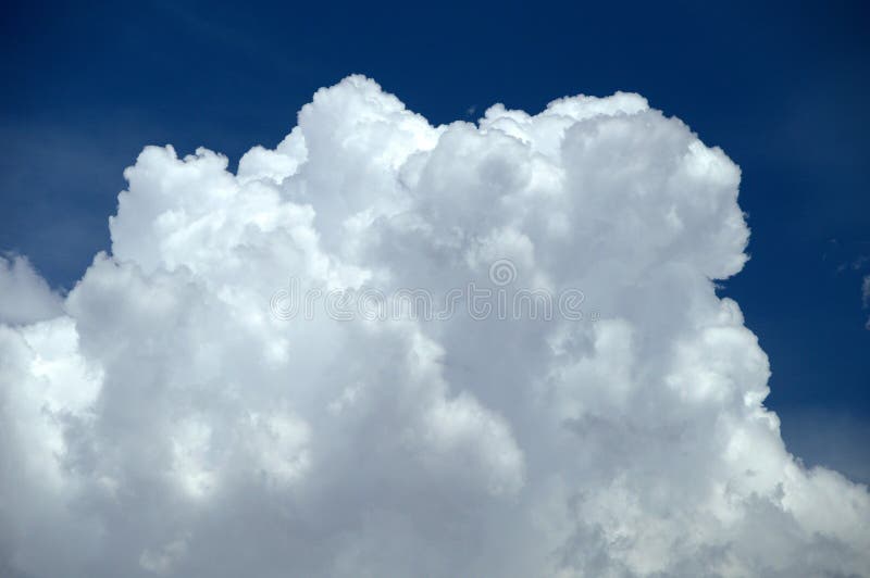 Deep Blue Summer Sky with Heavy and Dramatic Cloud Formations Seen from ...