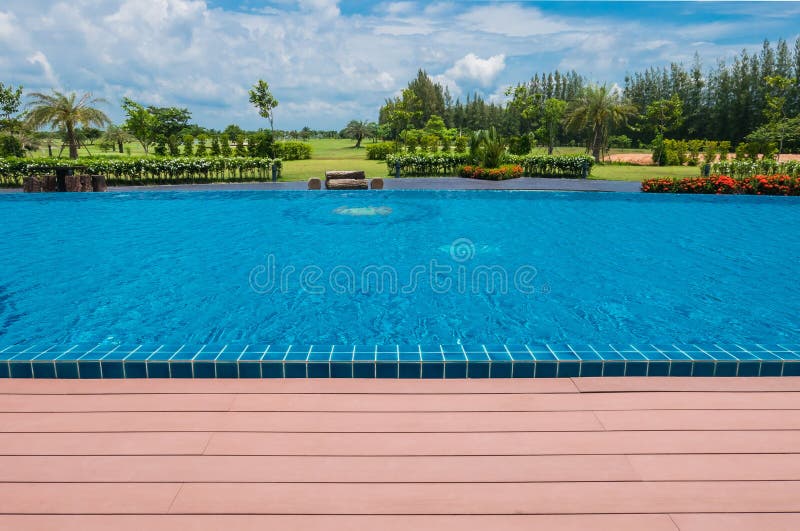 Beautiful Blue Swimming Pool for Background Stock Image - Image of ...
