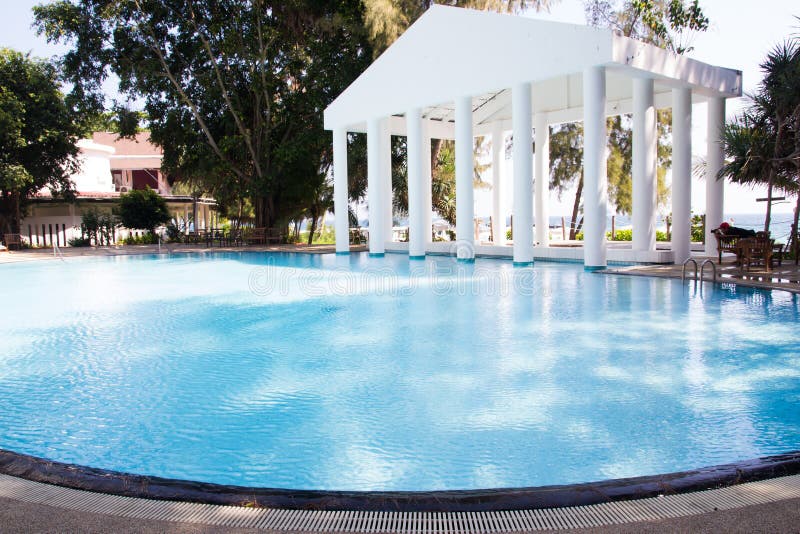 Beautiful Blue Swimming Pool Stock Photo - Image of edge, healthy: 51426942