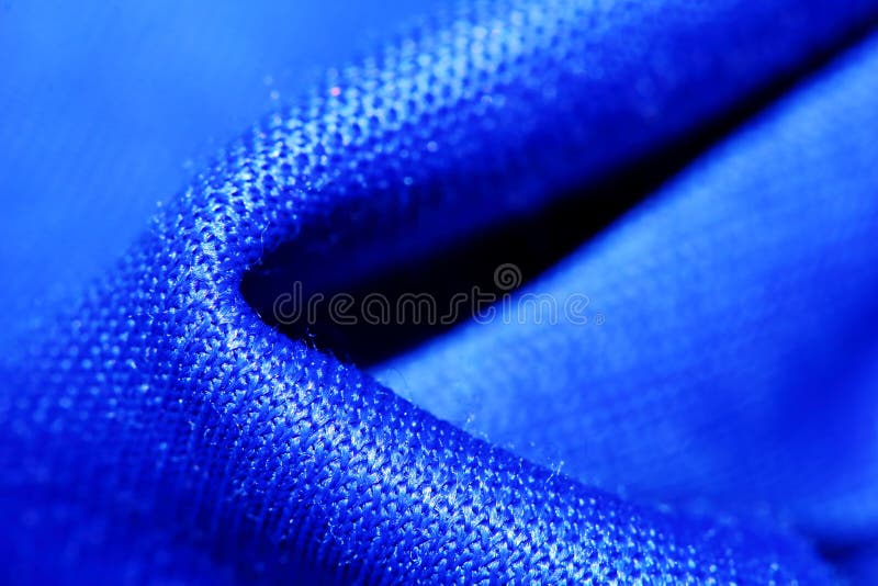 Blue Texture of Cloth in Abstract Close Up for Background Stock Image ...