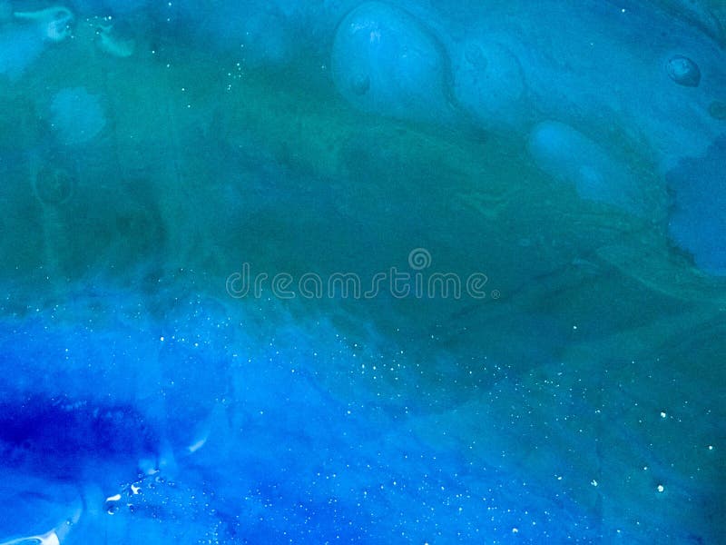Beautiful Blue Texture with Stains and Overflow of Acrylic Resin ...