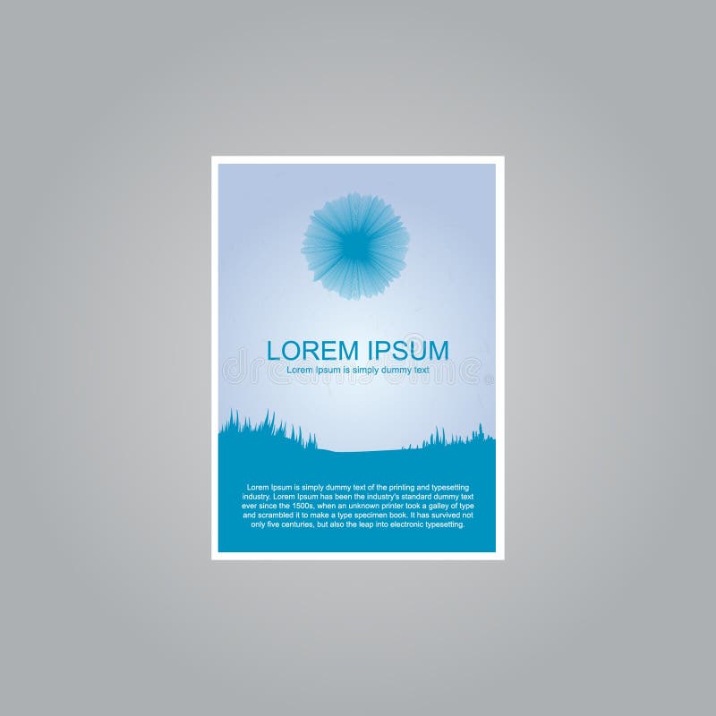 Beautiful Blue Vector Poster Card Design Stock Vector - Illustration of ...