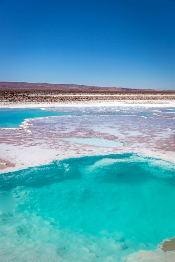 Beautiful Blue Water Lagoon in the Middle of the Atacama Desert in ...