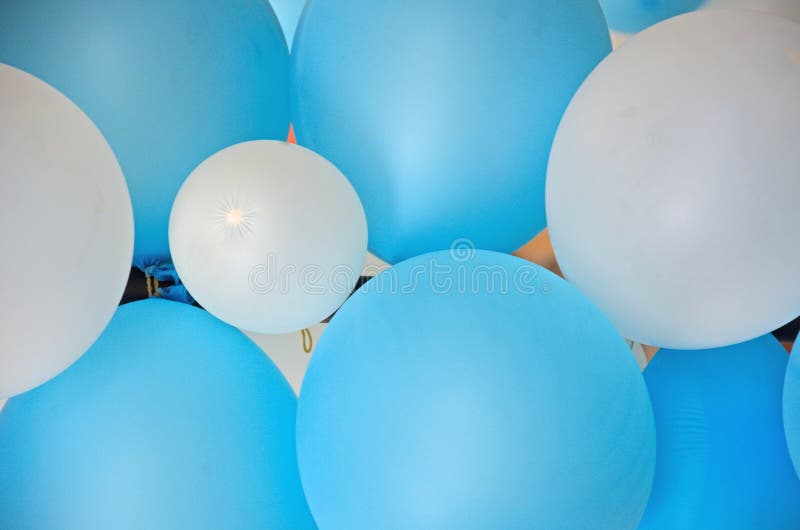 Beautiful Blue and White Balloon Texture Close Up Stock Image - Image ...