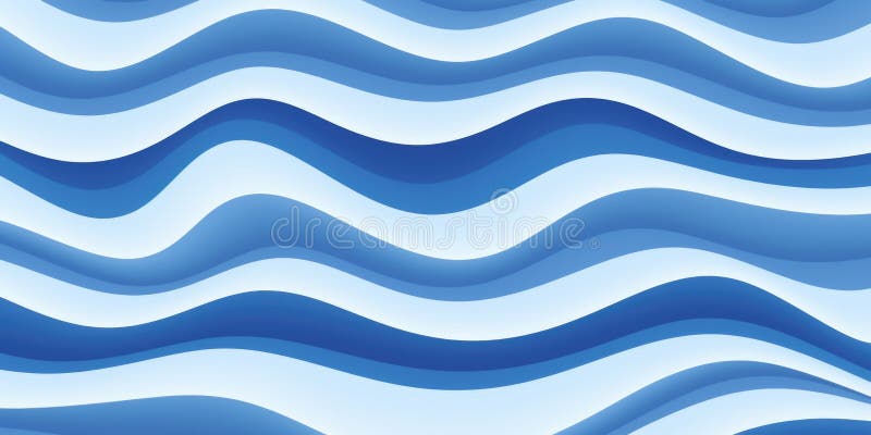 A Beautiful Blue and White Wavy Pattern on a Clean White Background ...