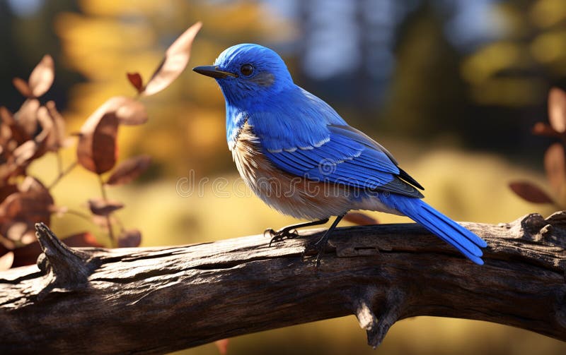 Beautiful Bluebird Illustration on White Stock Photo - Image of summer ...
