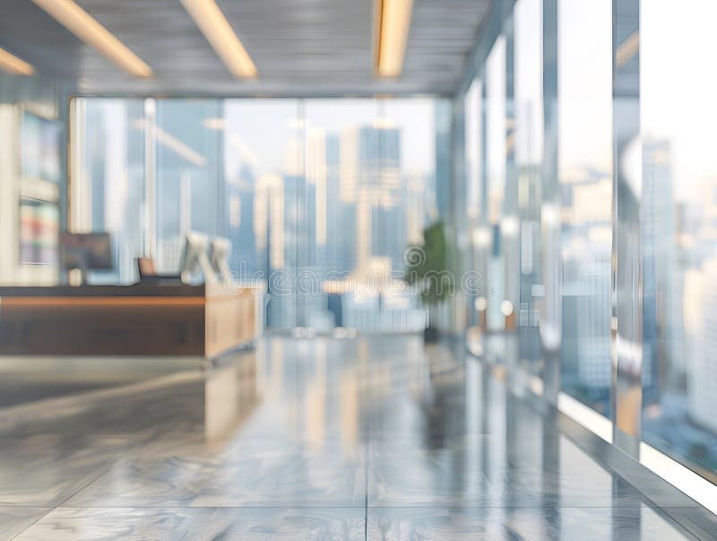 Beautiful Blurred Background of a Light Modern Office Stock ...