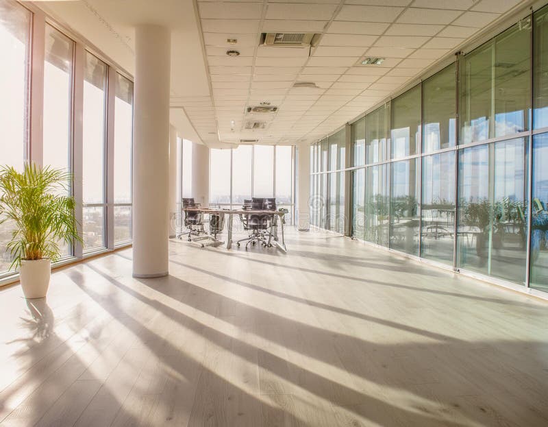 257 Beautiful Blurred Background Modern Office Panoramic Windows Stock ...