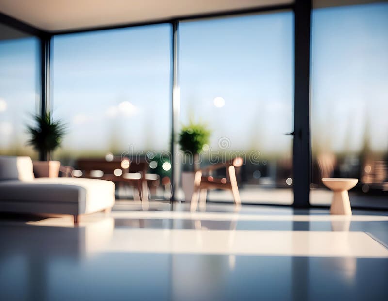 Beautiful Blurred Background of a Light Modern Office Interior with ...