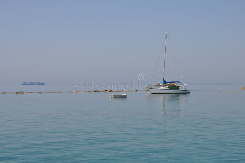 The Beautiful Boat in Open Sea Stock Image - Image of outdoors, ship ...