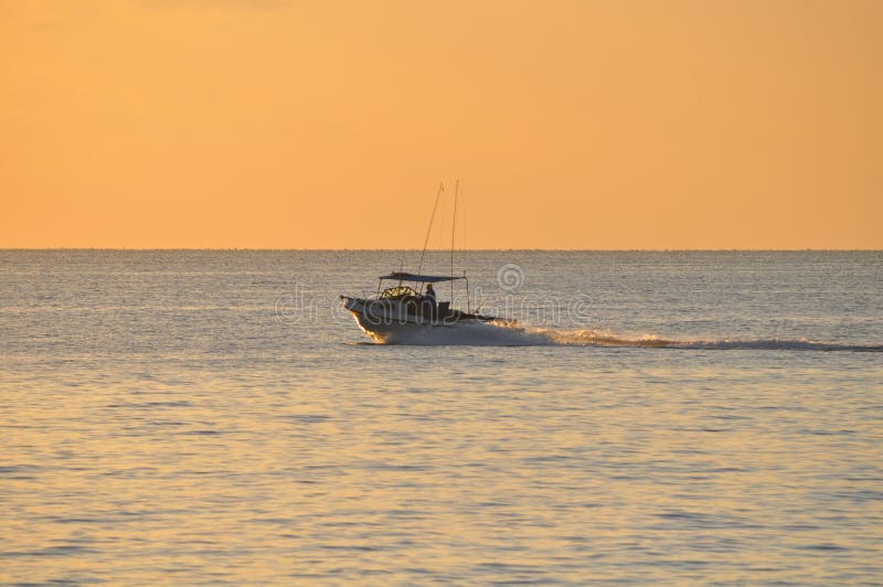 The Beautiful Boat in Open Sea Stock Image - Image of rocky, sailboat ...