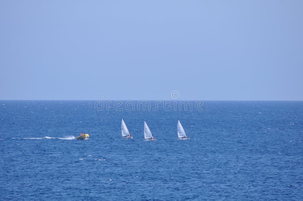 The Beautiful Boat in Open Sea Stock Photo - Image of navigation ...