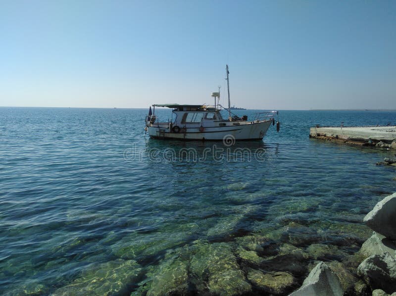 The Beautiful Boat in Open Sea Stock Image - Image of masts, boating ...
