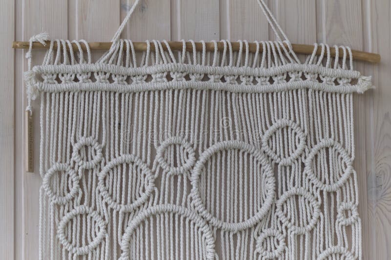 Beautiful Boho Macrame on Wall Panel. Tapestry in the Style of Boho ...