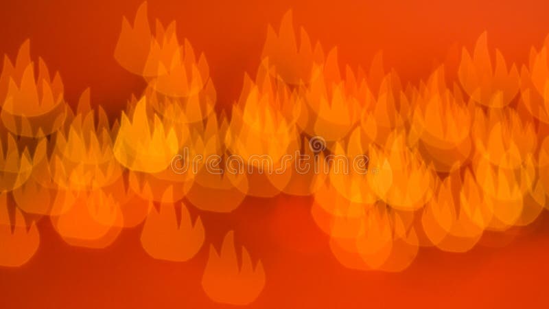 Beautiful Bokeh of Lights on Defocused Background in a Form of Fire ...