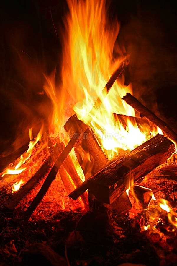 Beautiful bonfire stock image. Image of hell, yellow - 12677055