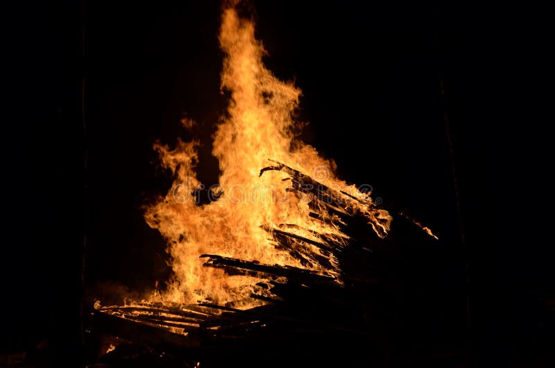 Beautiful bonfire stock photo. Image of danger, firewood - 100450150
