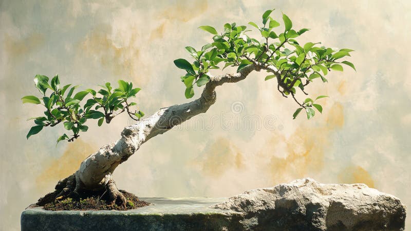 A Beautiful Bonsai Tree Showcasing Intricate Design Stock Illustration ...