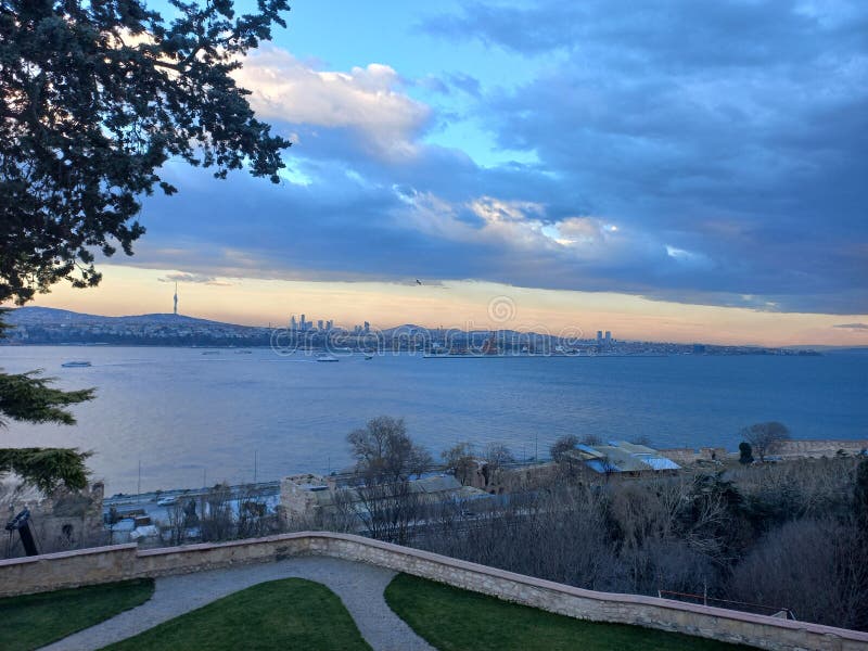 Beautiful Bosphorus Strait Sunset Stock Image - Image of cloud, turkey ...