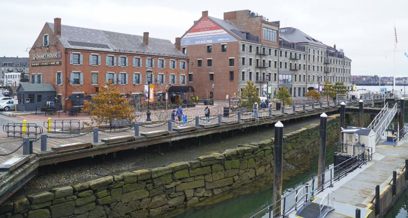 Beautiful Boston Harbor at North End - BOSTON , MASSACHUSETTS - APRIL 3 ...