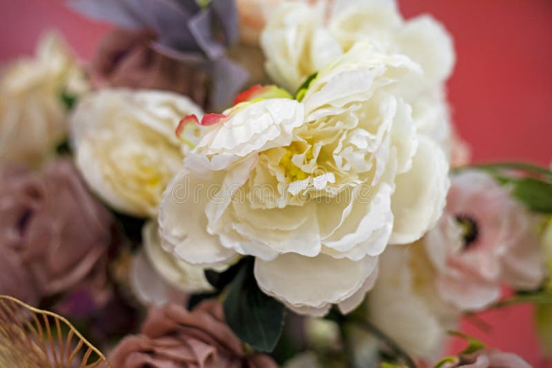 Beautiful Bouquet Close-up of White, Stock Photo - Image of beauty ...