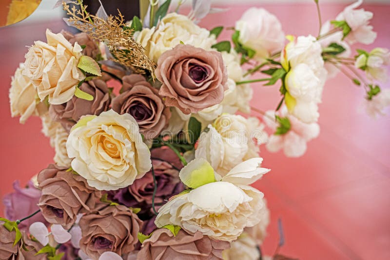 Beautiful Bouquet Close-up of White, Stock Image - Image of timeless ...