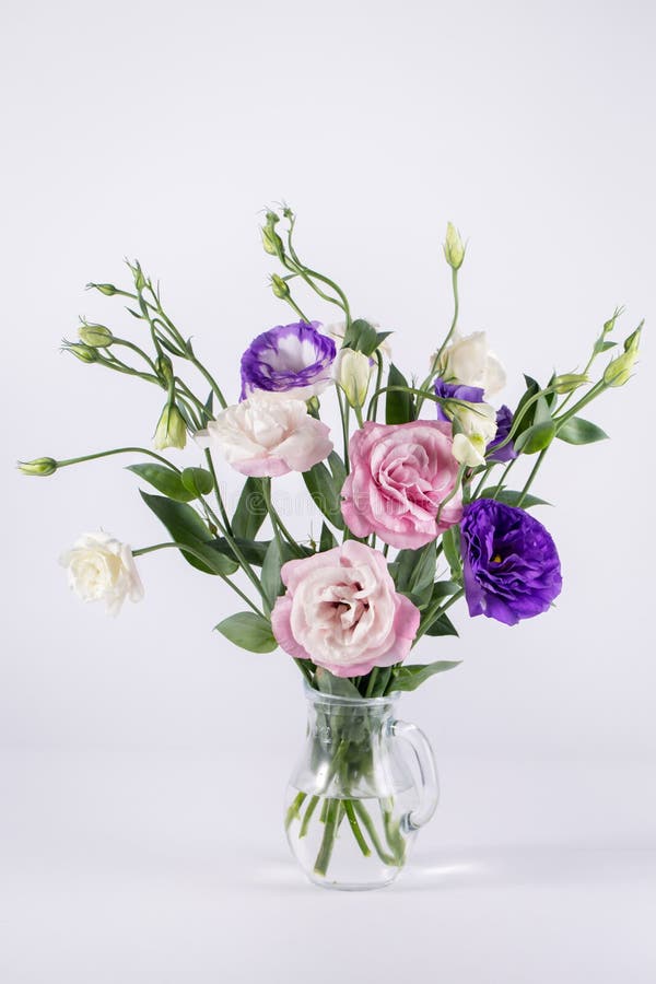 Beautiful Bouquet of Eustoma Stock Image - Image of gift, flower: 141651017