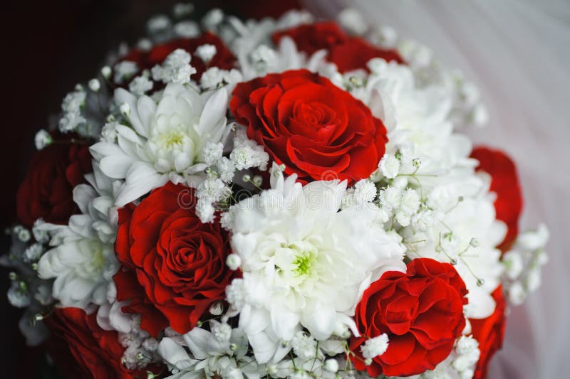 Beautiful Bouquet of Roses and Chrysanthemum Stock Photo - Image of ...