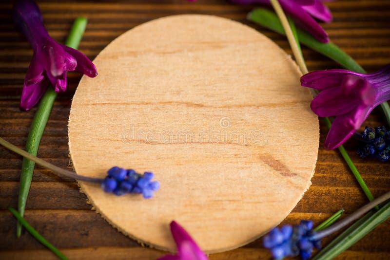 Beautiful Bouquet of Spring Flowers on a Wooden Table Stock Image ...