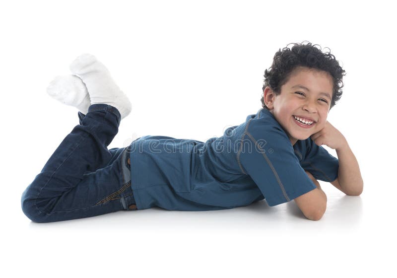 Beautiful Boy Laying Down stock photo. Image of concept - 41928824