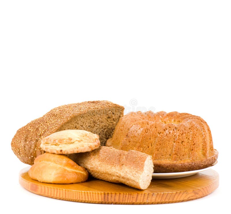 Beautiful Bread Set in Basket Stock Photo - Image of brown, basket ...