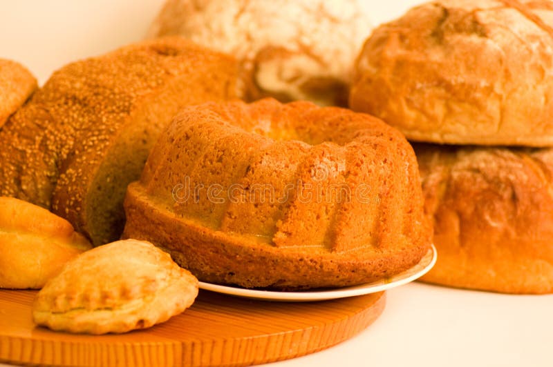Beautiful Bread Set in Basket Stock Photo - Image of brown, basket ...