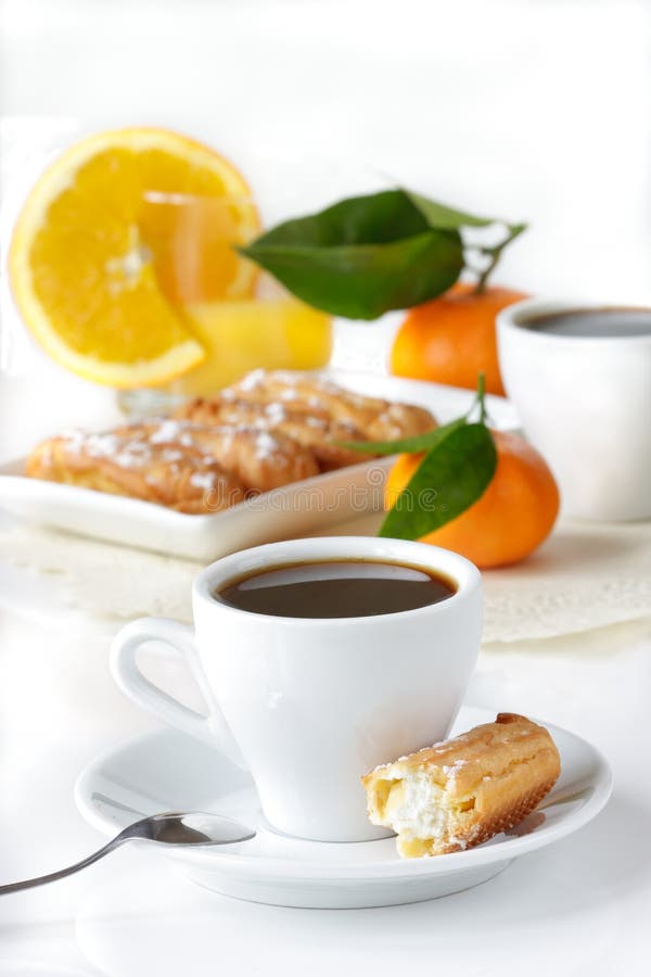 Beautiful breakfast. stock image. Image of cake, food - 17780653