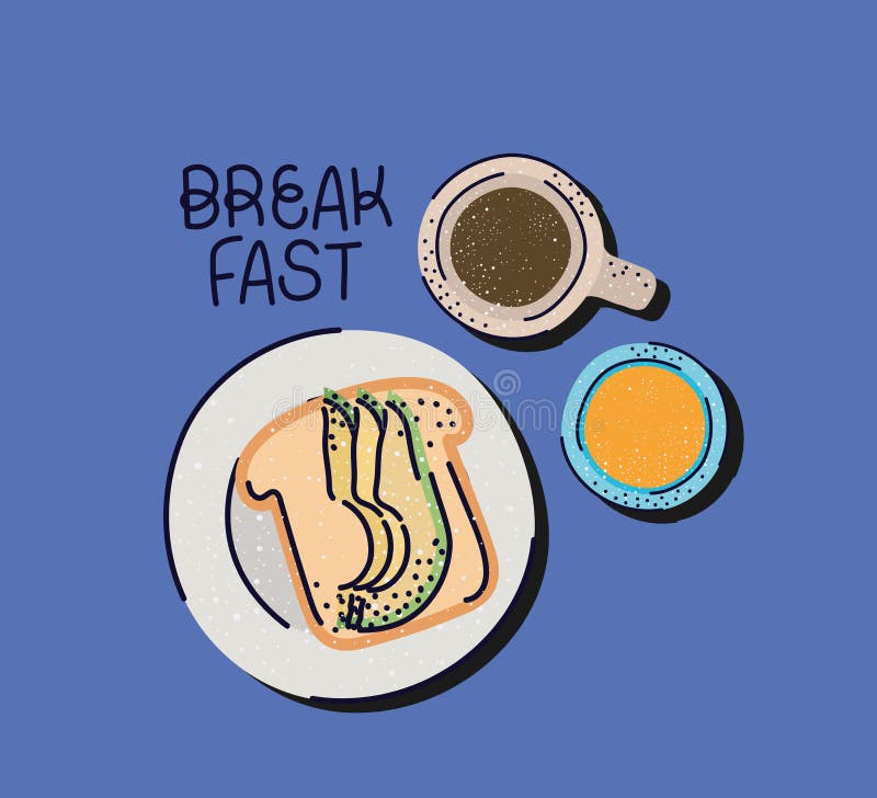 Beautiful breakfast card stock vector. Illustration of toasted - 232607001